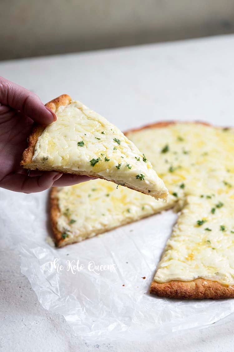 The Best 3 Cheese Keto Fathead Pizza Crust Recipe! - The Keto Queens