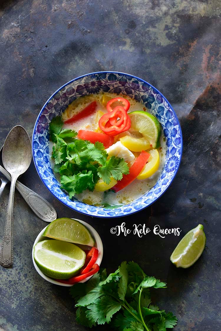 The Best Thai Coconut Curry Recipe with Fish! - The Keto Queens